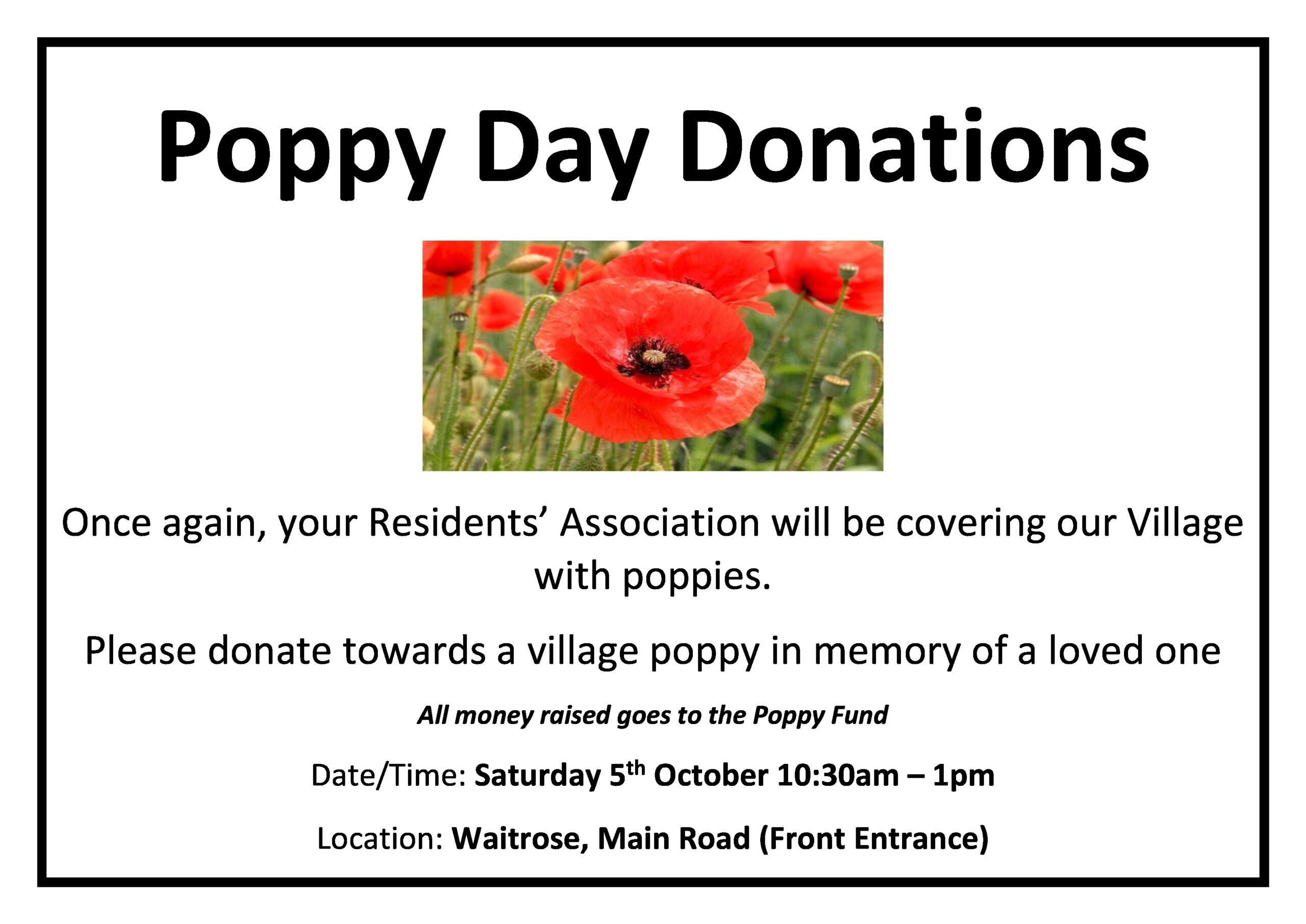 Poppy Day Donations