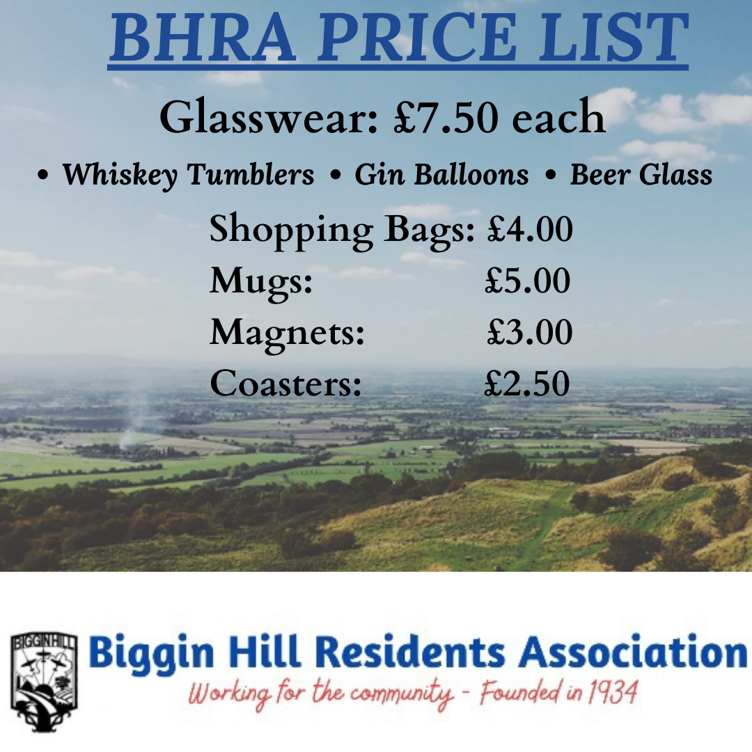 BHRA price list – Biggin Hill Residents Association